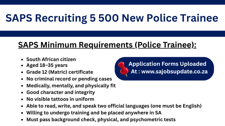 🚔 SAPS Recruitment 2026 – South African Police Service Intake Now Open ...